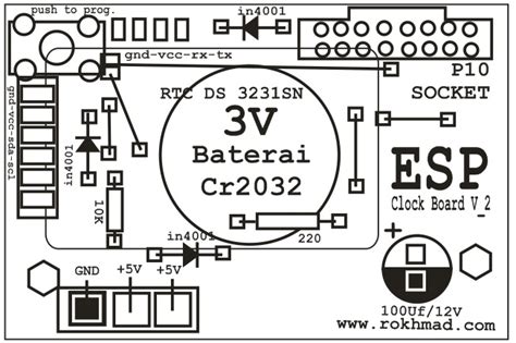 Membuat PCB Mini Jam Sholat Digital P10 Dengan Modul ESP 8266 12 F Versi Update Pcb 6 X 4 Cm
