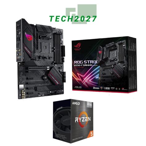 Amd Ryzen 5 5600g 3 9 Ghz Six Core Am4 Processor With Asus Rog Strix B550 F Gaming Wifi Ii Atx