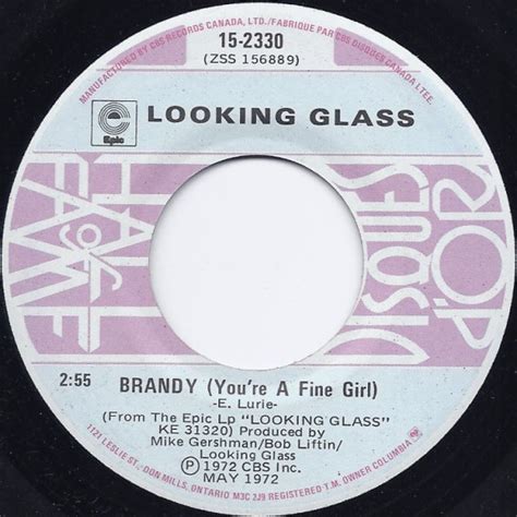 Ckso Am Fm And Tv Record Labels 45 Rpm Brandy Youre A Fine Girl Looking Glass