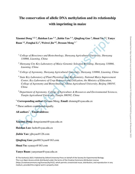 Pdf The Conservation Of Allelic Dna Methylation And Its Relationship