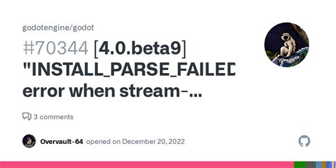 [4 0 beta9] install parse failed no certificates error when stream