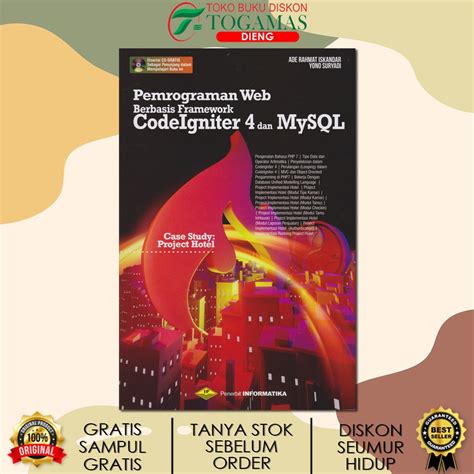 Jual Pemrograman Web Berbasis Framework Codeigniter 4 Dan Mysql Cd