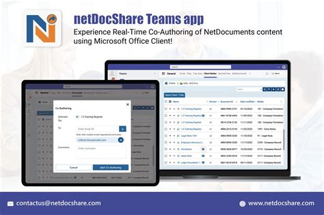 seamless co authoring of netdocuments content using microsoft office