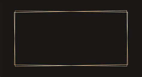 간단한 직사각형 기하학적 골드 프레임 테두리 결혼식 또는 생일 초대장 브로셔 포스터 및 명함을 위한 벡터 현대 디자인 템플릿 결혼식에 대한 스톡 벡터 아트 및 기타 이미지