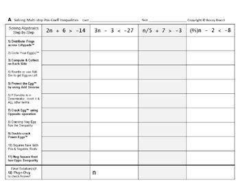 Algebra Slides Solve Multistep POSITIVE Coefficient Inequalities