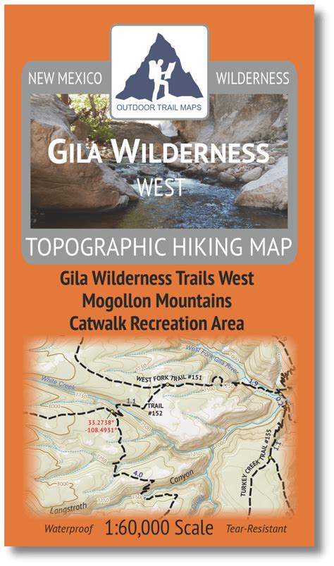 Gila Wilderness West Hiking Map Outdoor Trail Maps
