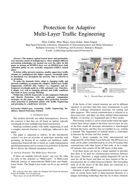 Pdf Protection For Adaptive Multi Layer Traffic Engineering