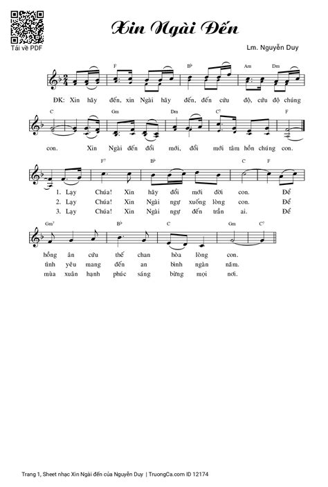 Sheet Xin Ng I N Pdf L I H P M N T Nh C