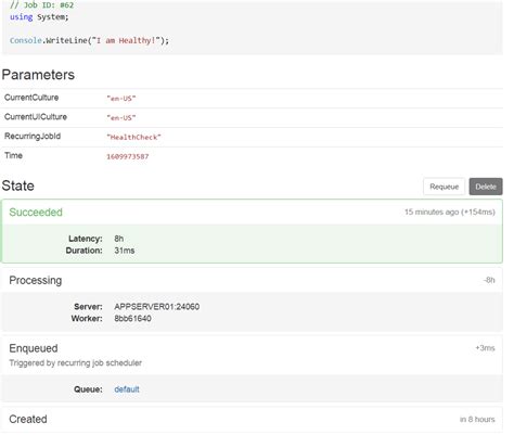 Dashboard Succeeded Jobs Total Duration 8h · Issue 1788