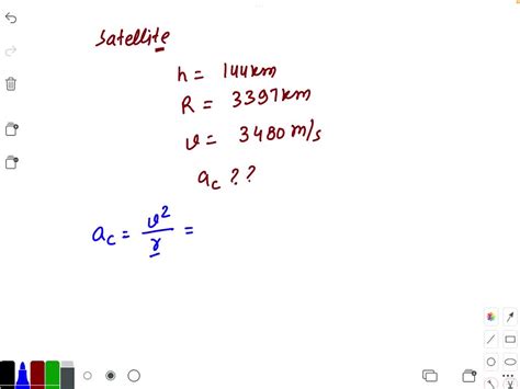 Solved A Satellite Is Placed In A Circular Orbit To Observe The Surface Of Mars From An