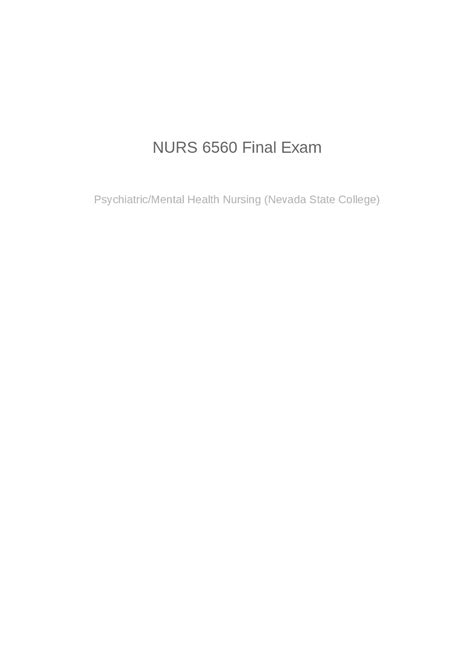nurs 6560 final exam questions and answers update 2023 100 correct
