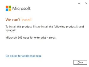 How To Fix To Install This Product First Uninstall The Following Microsoft Apps