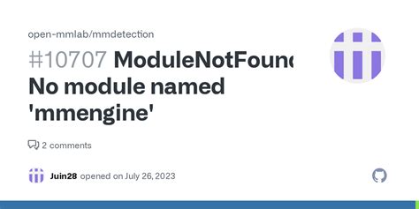 Modulenotfounderror No Module Named Mmengine · Issue 10707 · Open Mmlabmmdetection · Github