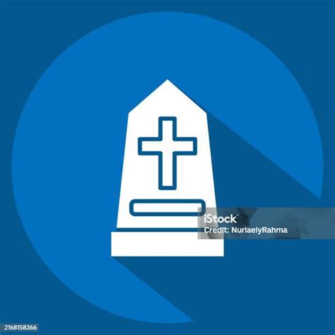 아이콘 기념관 Seath 기호와 관련이 있습니다 긴 그림자 스타일 간단한 일러스트레이션 3차원 형태에 대한 스톡 벡터 아트 및