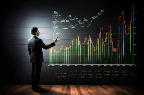 Premium Ai Image A Man In A Suit Pointing At A Graph On A Screen