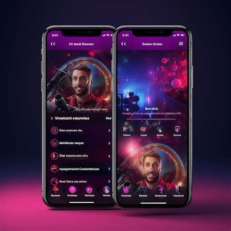 Premium Photo Mobile App Design Of Entertainment Live Streaming App