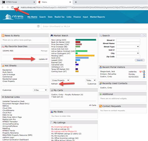 Matrix Update Widgets On Home Page