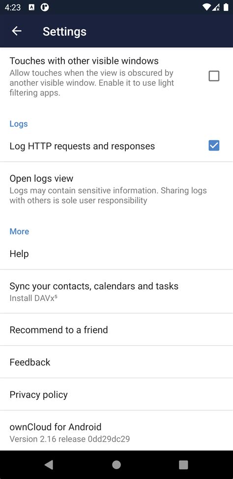 owncloud 2 16 for android released news owncloud central