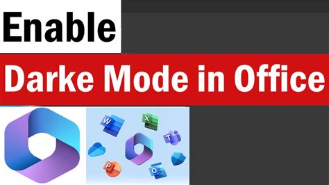 How To Enable Dark Mode In Office 365 How To Enable Dark Mode In Microsoft Office Office 365