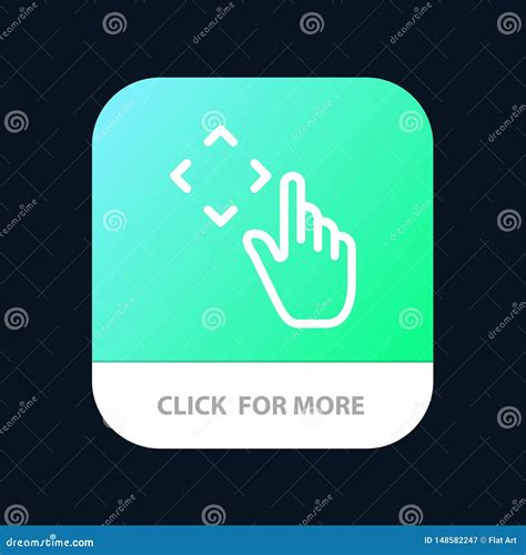 Finger Up Gestures Move Mobile App Button Android And Ios Line