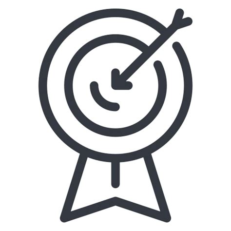 Bullseye Target Goal Badge Ribbon Startup Business Icon