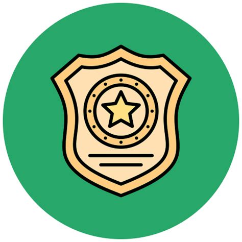 Police Badge Generic Color Lineal Color Icon