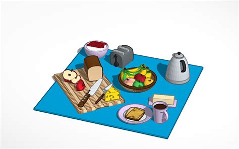 3d Design Breakfast Tinkercad