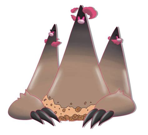 Fakemon Gigantamax Dugtrio By Tipsyra1d3n On Deviantart Pokemon Gijinka Pokémon Species