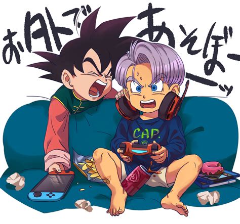 Trunks Y Goten Jugando By Haker31 On Deviantart