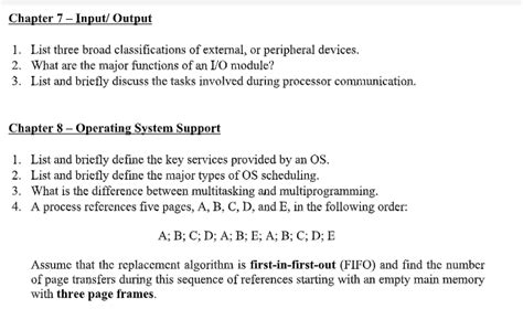 Solved Chapter 7 Inputoutput 1 List Three Broad