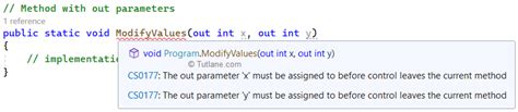 C Difference Between Ref And Out Keywords With Examples Tutlane