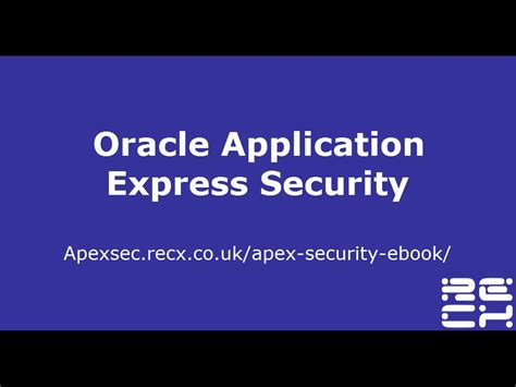 Hands On Oracle Apex Security Apexsec