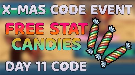 Advent Code Event Free Stat Candies Day 11 Code In Advent Calendar In Doodle World Roblox