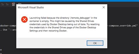 docker 启动失败因为容器中的目录 remote debugger为空 大数据知识库