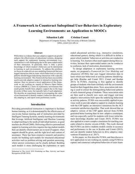 PDF A Framework To Counteract Suboptimal User Behaviors In