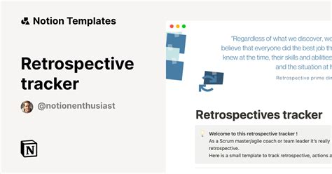 Retrospective Tracker Template By David Notion Marketplace