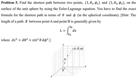 solved problem 5 find the shortest path between two points 1 81 01