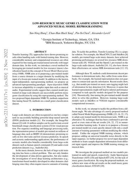 pdf low resource music genre classification with advanced neural