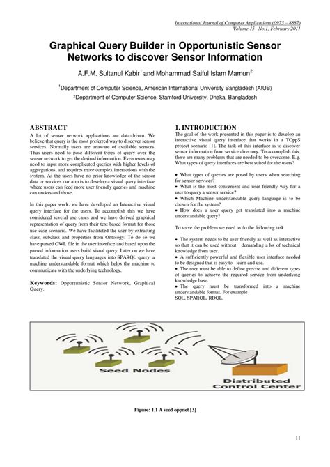 Pdf Graphical Query Builder In Opportunistic Sensor Networks To Discover Sensor Information