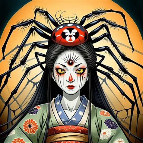 Jorogumo The Spider Yokai In A Japanese Folklore Sty