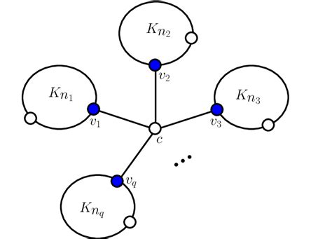 4 A Collection Of Disjoint Cliques Each Connected To A Central Vertex Download Scientific