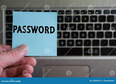 Word Password On Sticky Note Stock Image Image Of Security Safety 142058191