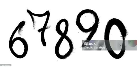 낙서 스프레이 글꼴 알파벳 자리 7부 벡터 일러스트레이션 스프레이 페인트에 대한 스톡 벡터 아트 및 기타 이미지 스프레이