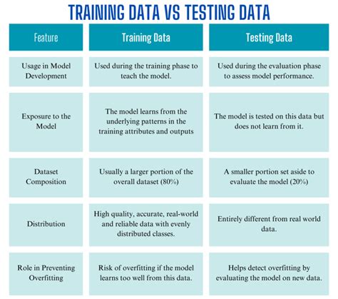 What Are The Differences Between Training Data And Testing Data