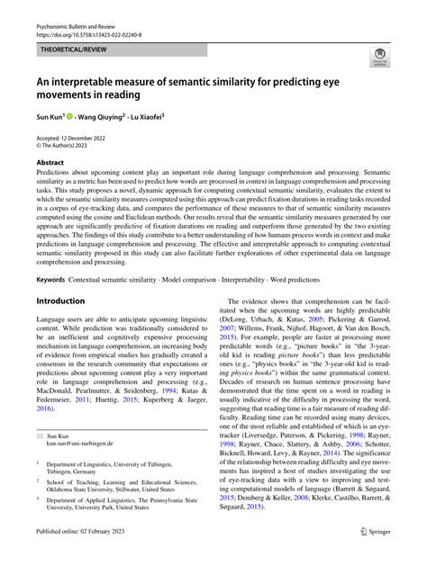 Pdf An Interpretable Measure Of Semantic Similarity For Predicting