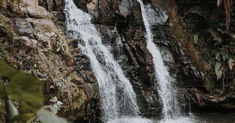 정글 한가운데에 있는 작은 폭포 사진 Unsplash의 콜롬비아 이미지