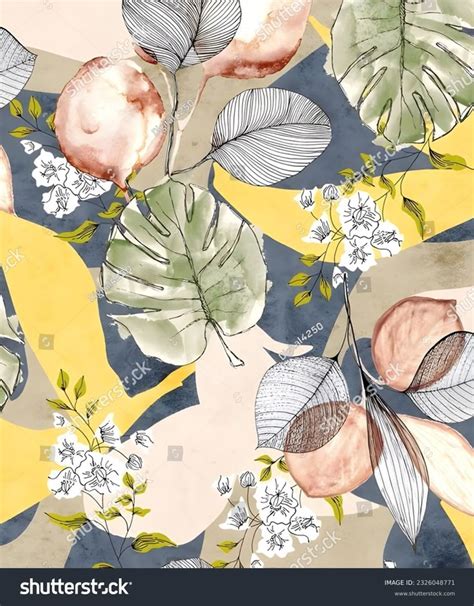 Abstract Flower Seamless Pattern Traditional Flower Stock Illustration Shutterstock