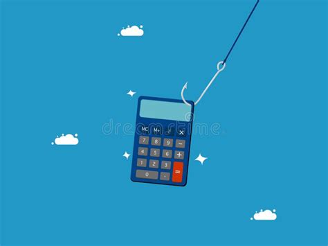 Account Fraud Calculator On The Hook Stock Vector Illustration Of
