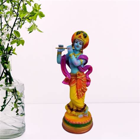 Divine Krishna Statue Playing Flute Arte House