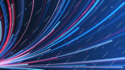 Premium Photo Blue Futuristic Stream Digital Data Flow Creative Abstract Background Dynamic